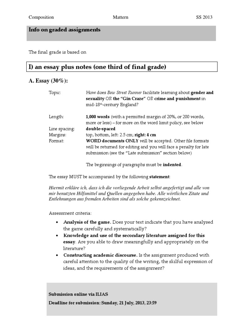 Info On Graded Assignments | PDF | Test (Assessment) | Essays
