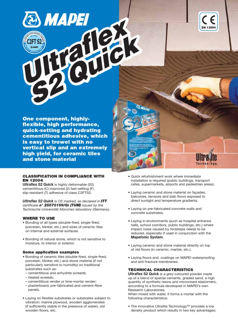 82 Ultraflex s2 Quick GB NoRestriction | PDF | Adhesive | Tile