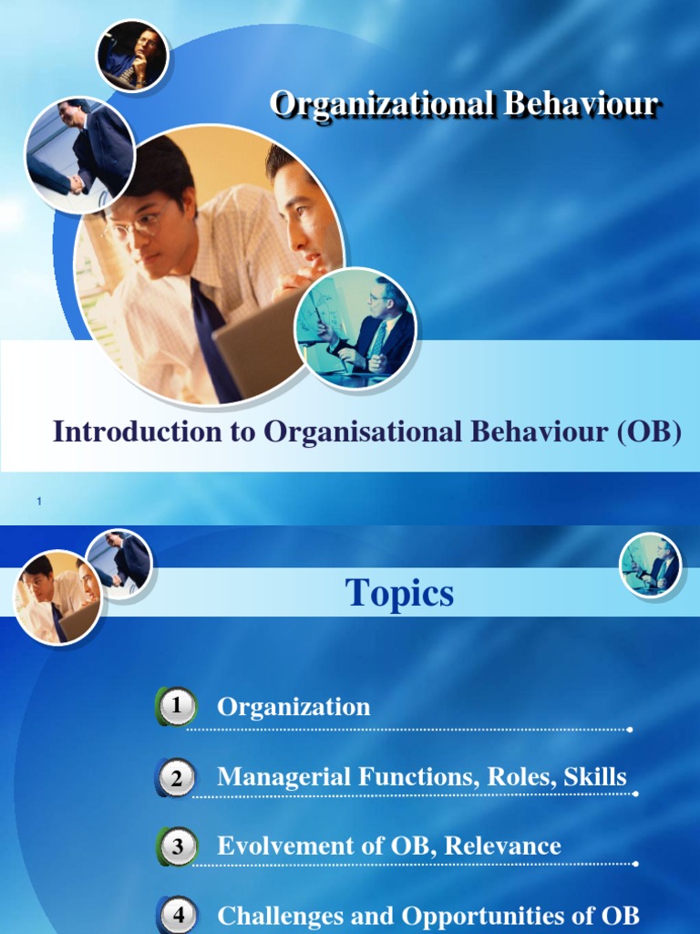 Organizational Behaviour: Introduction To Organisational Behaviour (OB ...