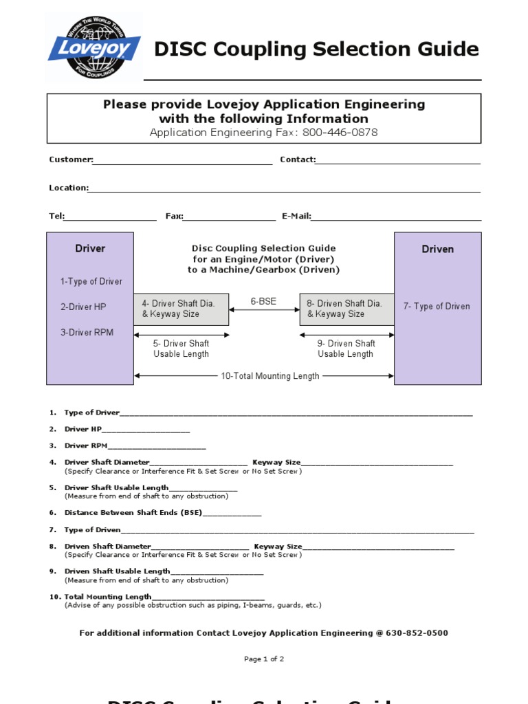 DISC Coupling Selection Guide | PDF