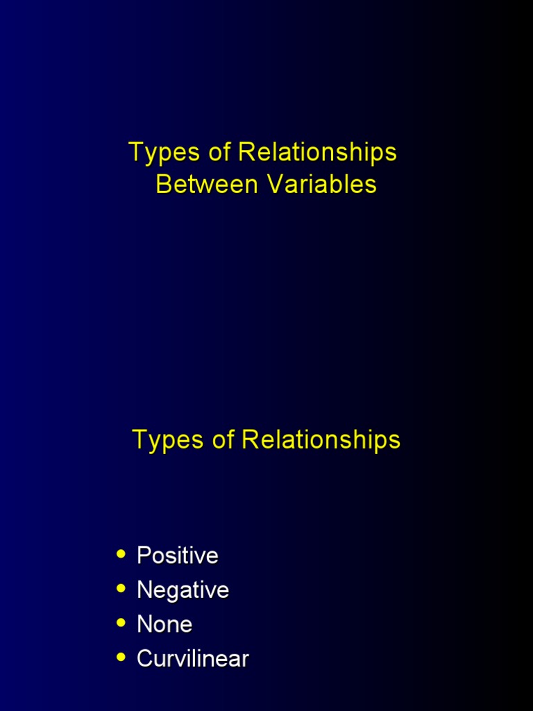 Types of Variable Relationships | PDF