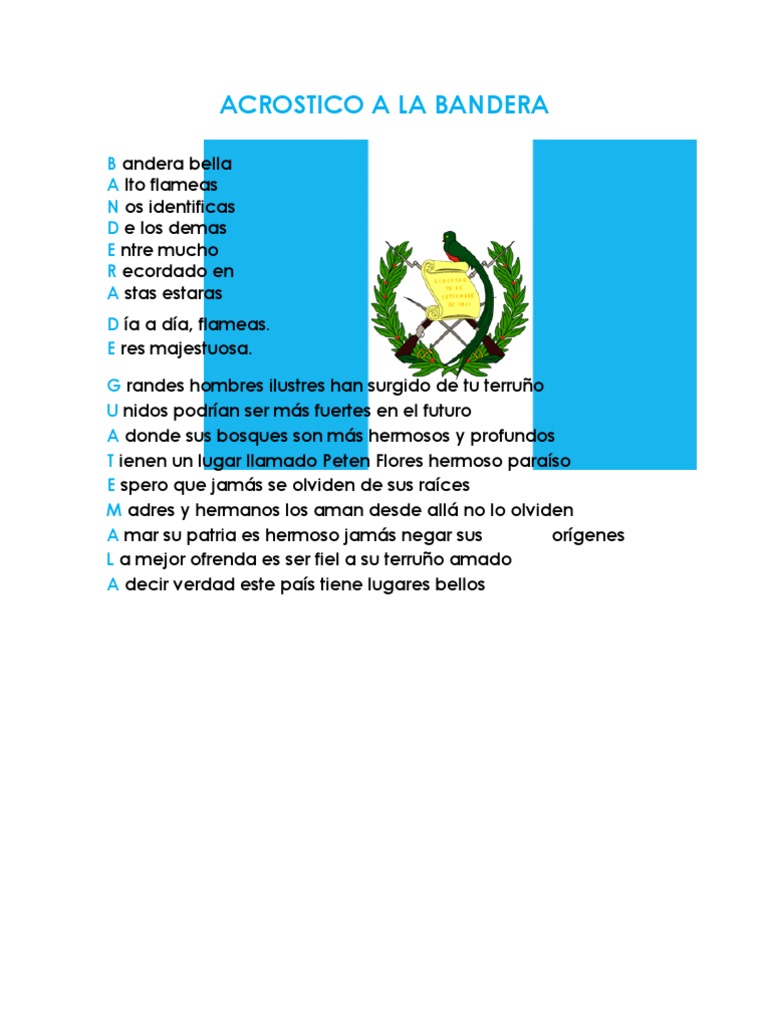 Acrostico A La Bandera | PDF