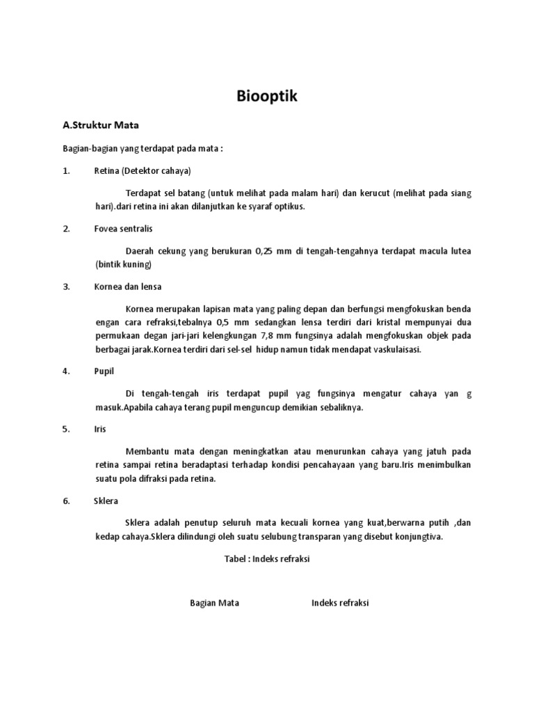 Bio Optik | PDF | Kesehatan Holistik | Sains & Matematika