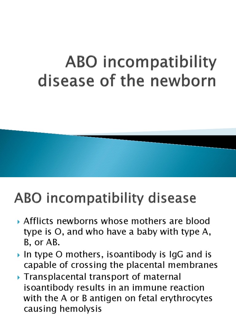 ABO Incompatibility in Newborns Explained | PDF | Blood Type | Blood