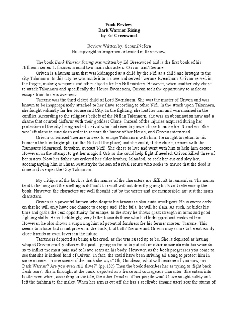 Dark Warrior Rising - by Ed Greenwood | PDF | Drow (Dungeons & Dragons)