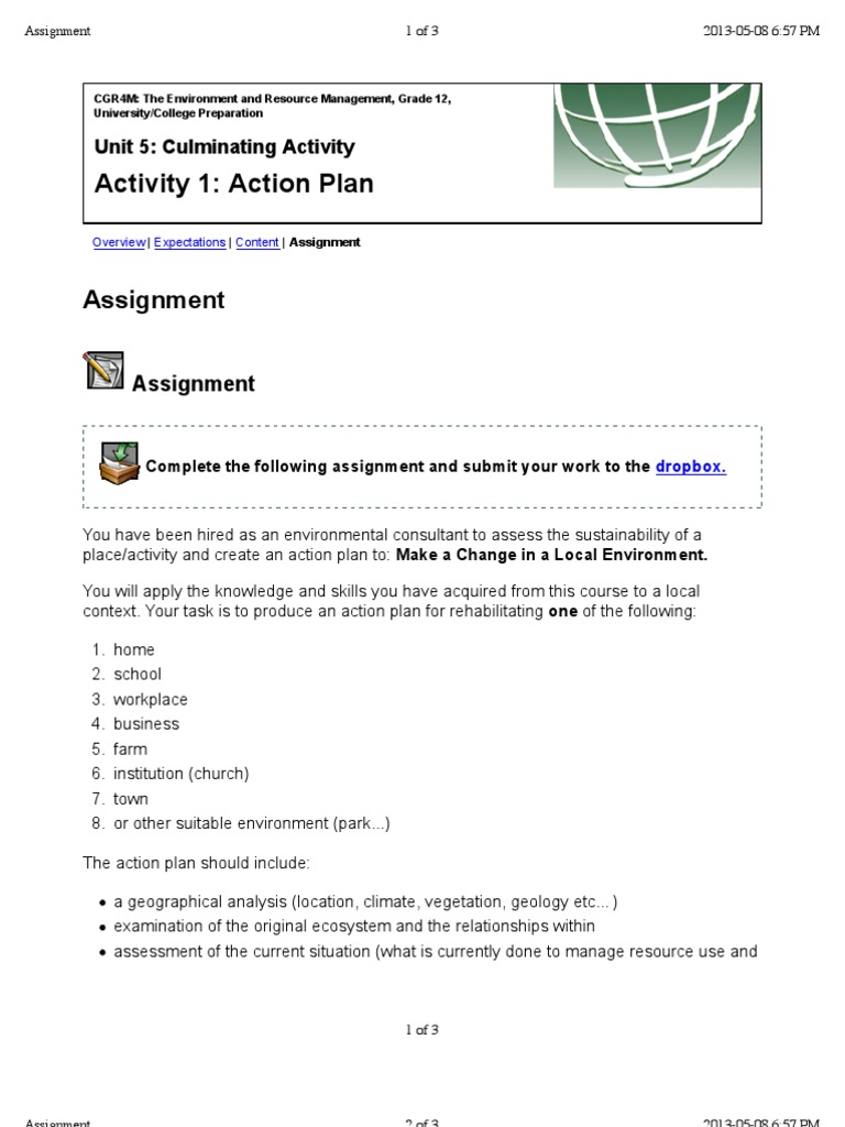 CGR4M Summative Assignment | PDF | Rubric (Academic) | Educational ...