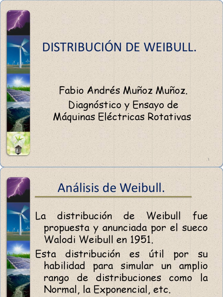 Diagnostico. Distribución Weibull.pdf | Ingeniería de confiabilidad ...
