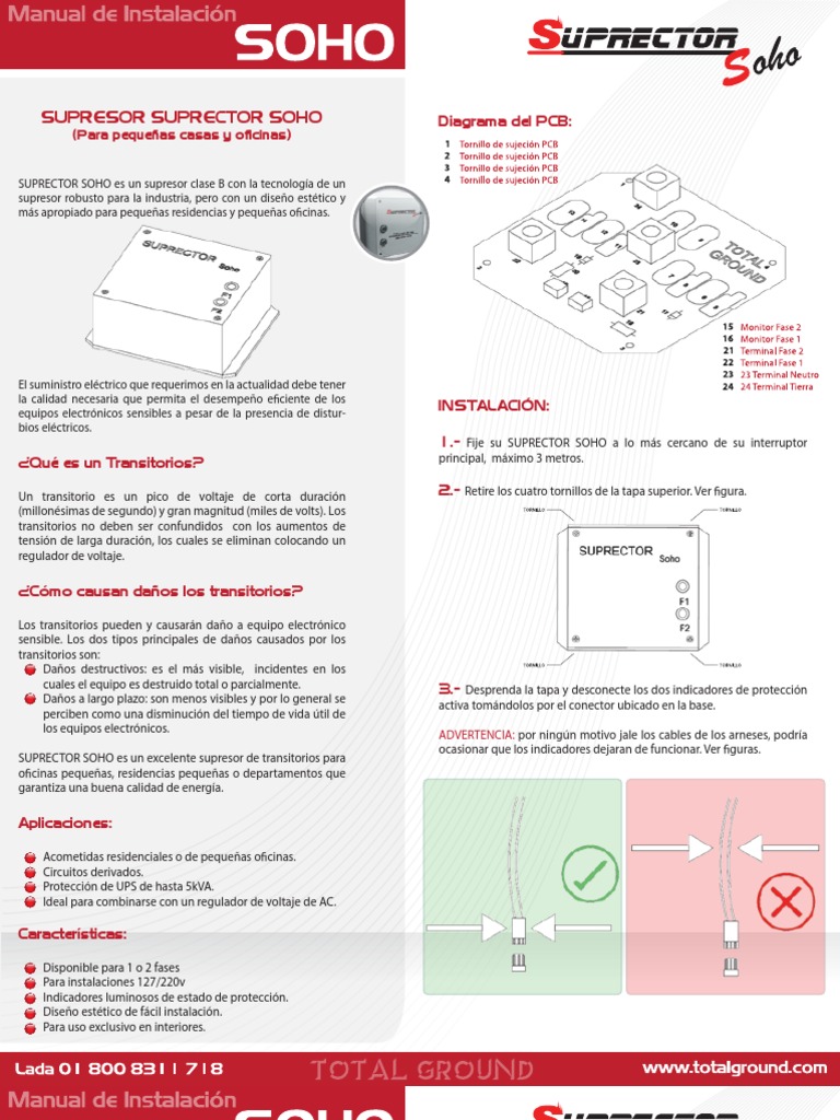 Manual SOHO PDF | PDF | Electrónica | voltaje