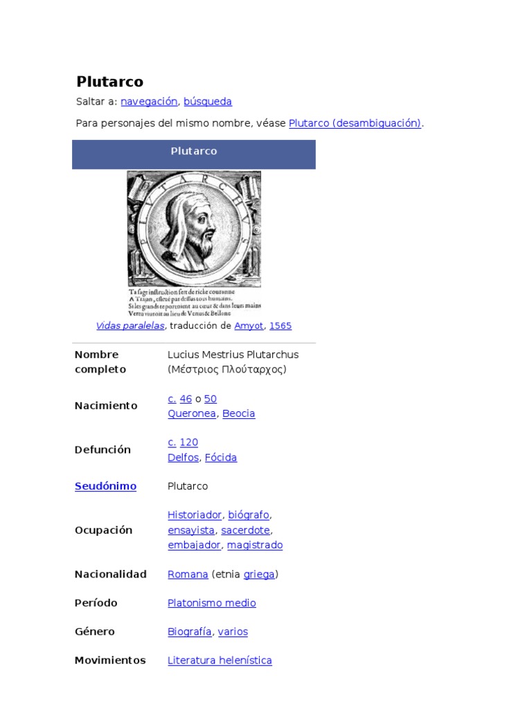 Plutarco | PDF | Plutarco