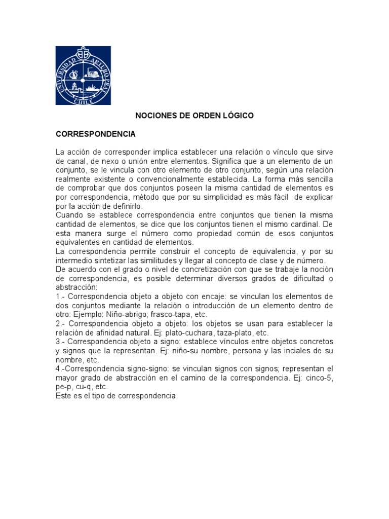 Nociones de Orden Logico | PDF