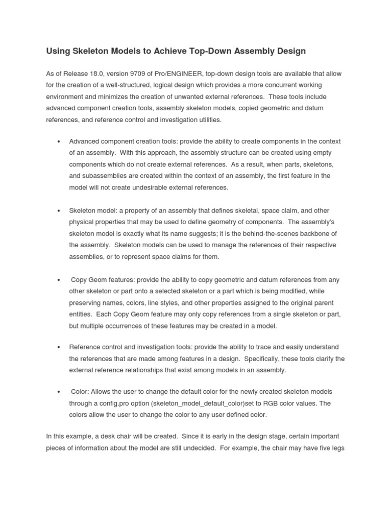 Using Skeleton Models To Achieve Top-Down Assembly Design | Download ...