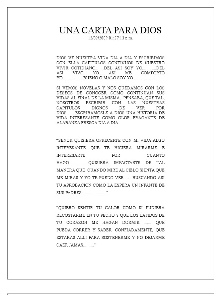 Carta de amor a Dios | PDF