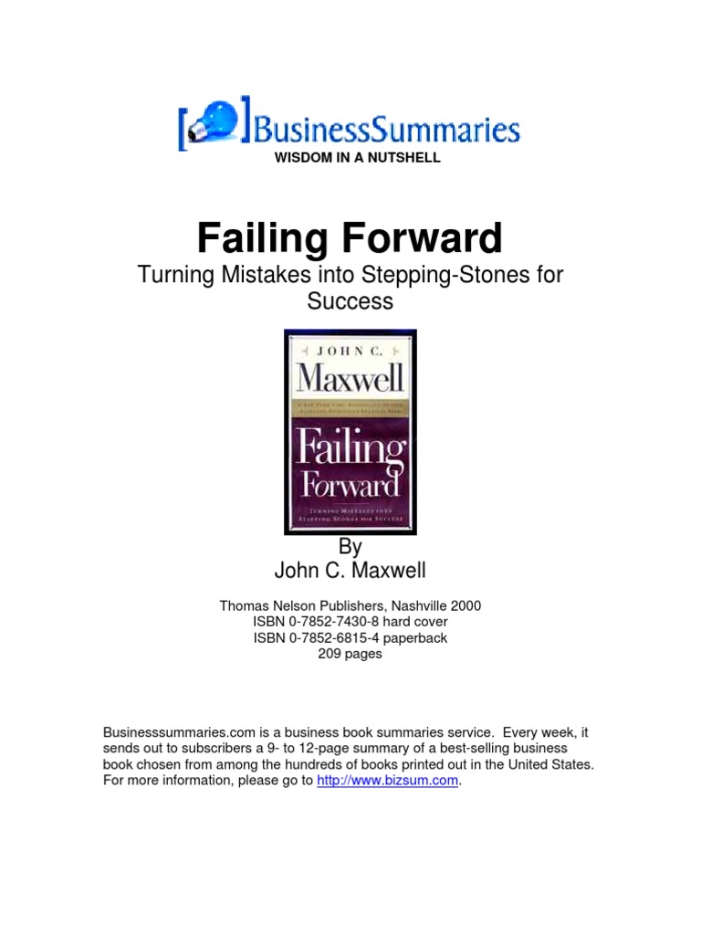 John C Maxwell Failing Forward 1 | PDF