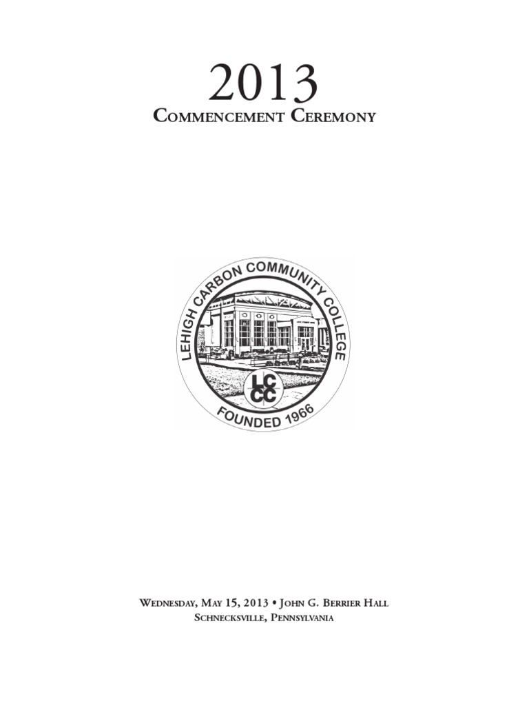 Class of 2013 Graduates LCCC | PDF | Academia | Further Education