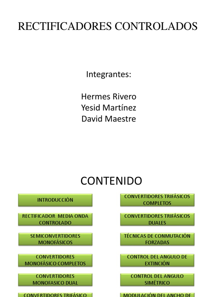 Rectificadores Controlados | PDF | Rectificador | Equipo eléctrico