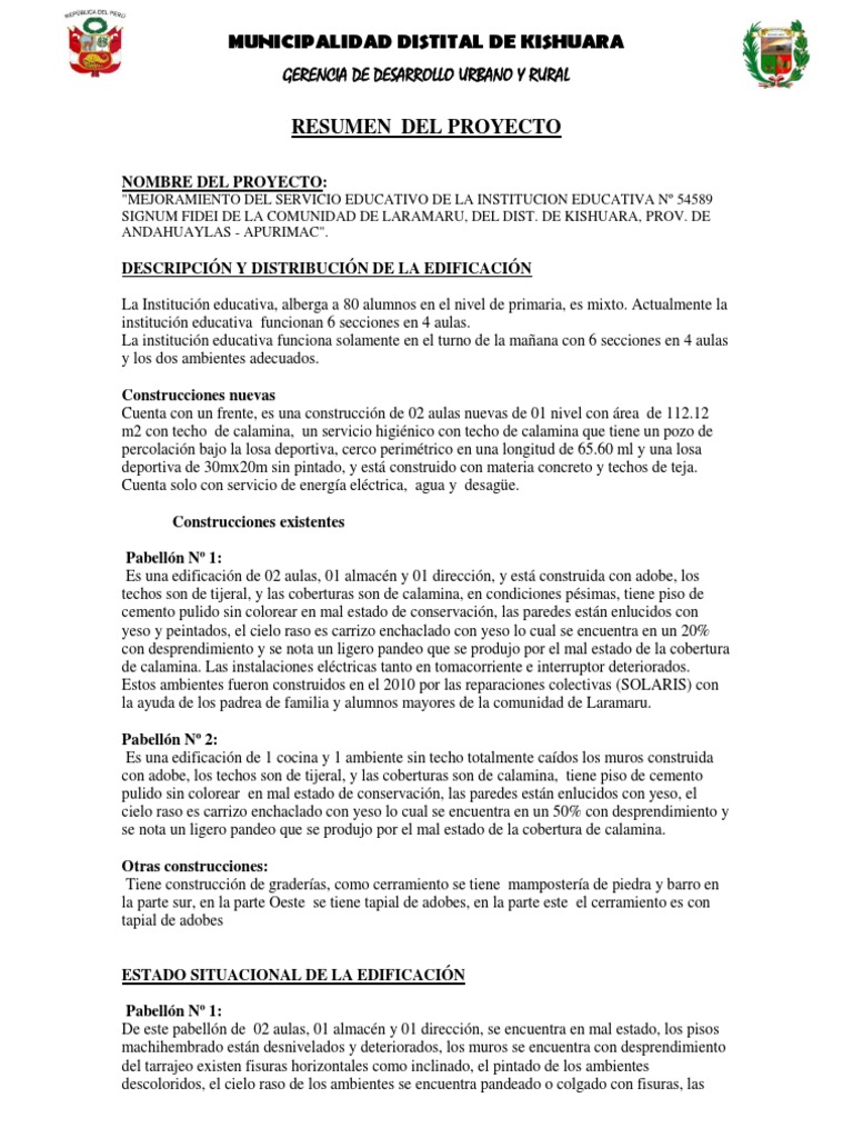 Metas Del Proyecto | PDF | Ingeniería estructural | Componentes