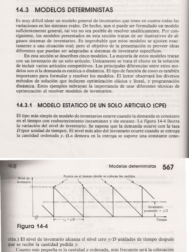 Modelos Deterministas | PDF | Inventario | Optimización Matemática