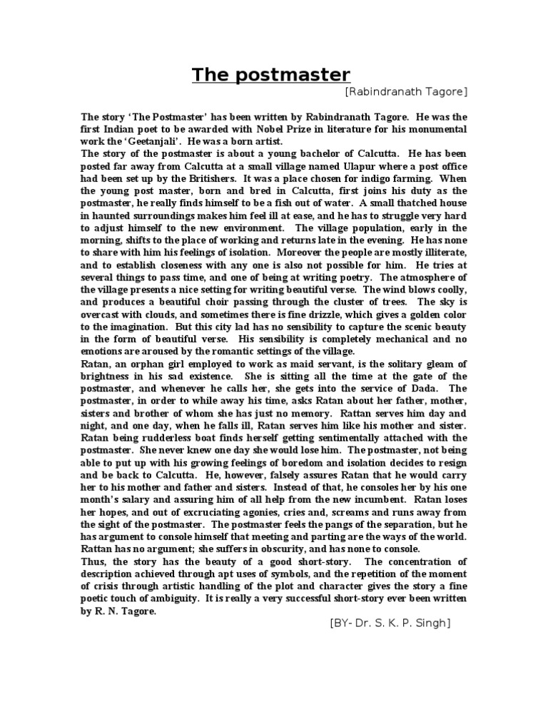 The Postmaster | Fiction & Literature