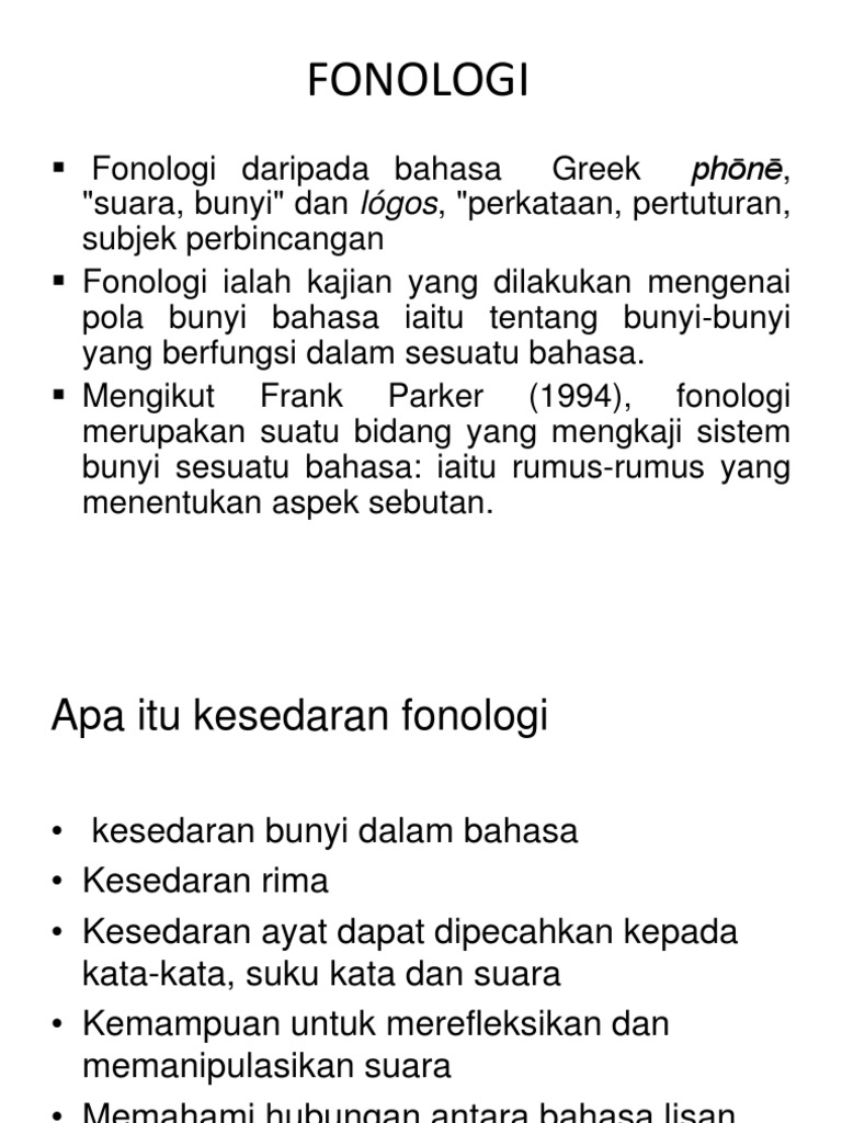 Fonologi Power Point PN Zai | PDF