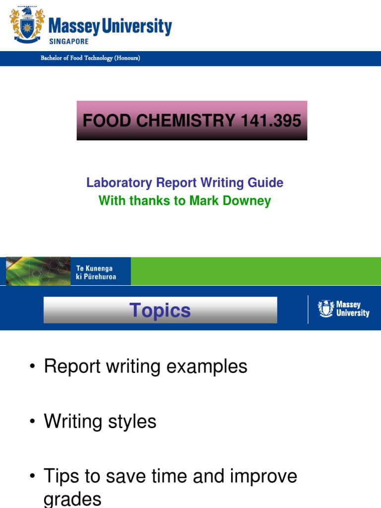 Food Chemistry Lab Report Guide | PDF | Experiment | Chemistry
