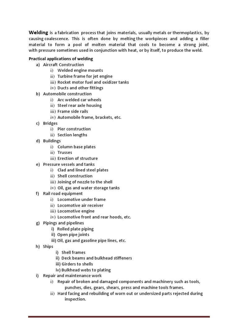Welding Fundamentals Pdf Welding Construction