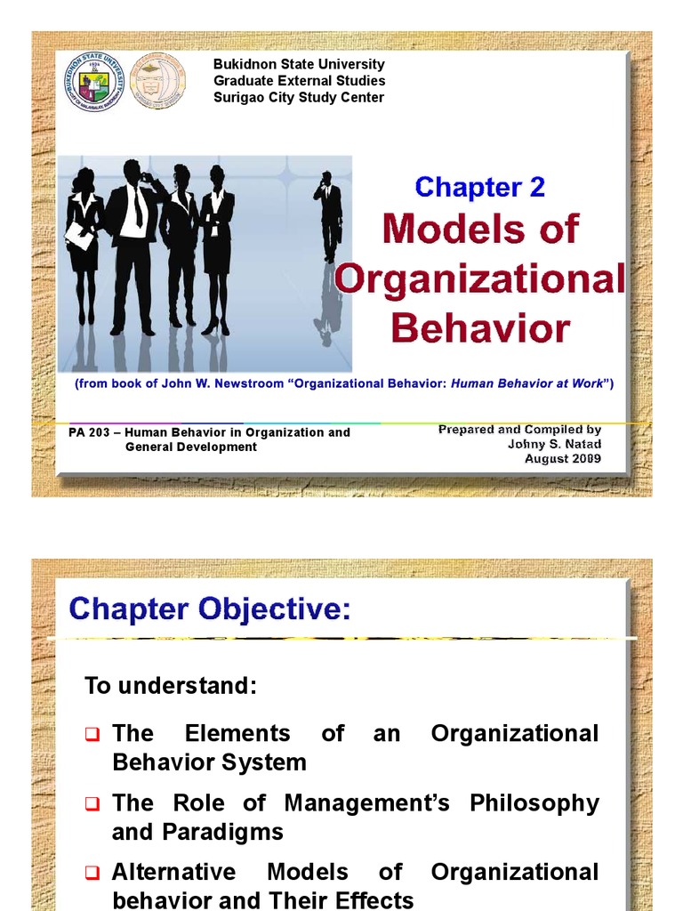 Models of Organizational Behavior | Organizational Behavior | Behavior