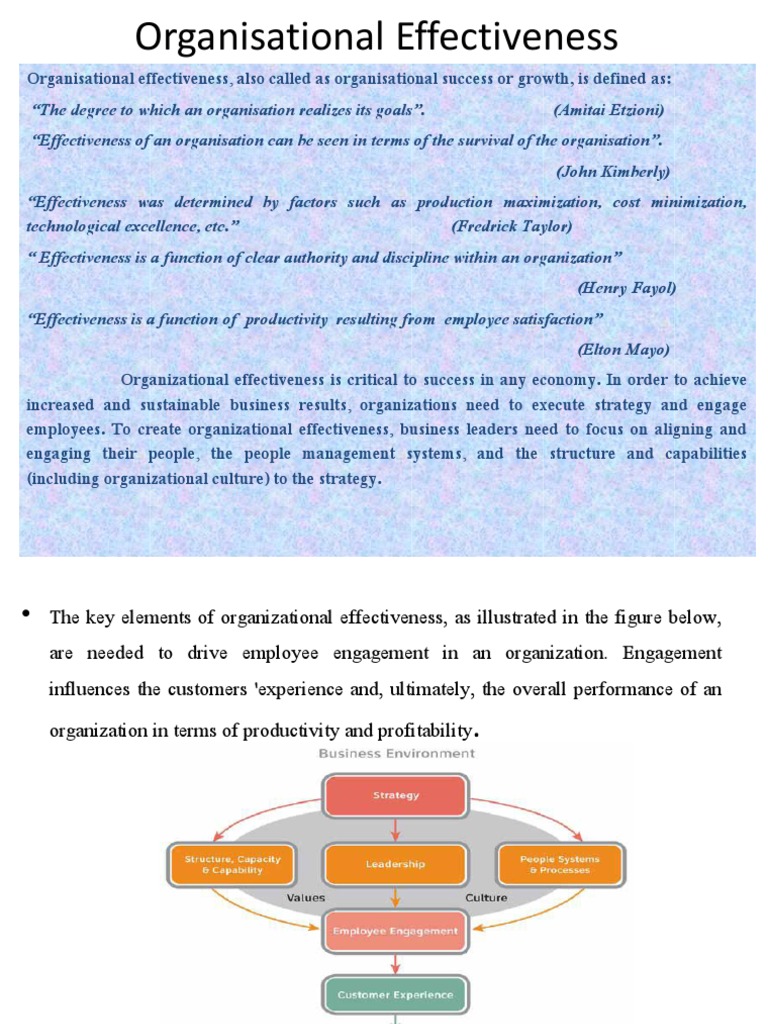 Understanding Organizational Effectiveness | PDF | Strategic Management ...