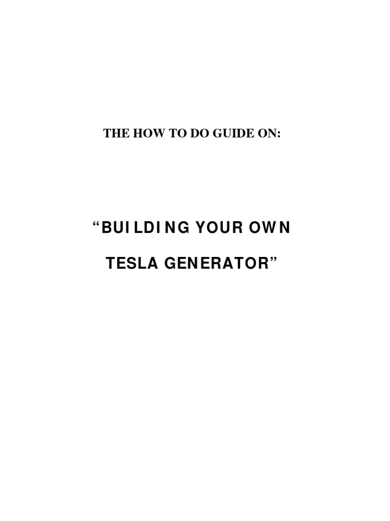 How To Do Guide On Tesla Generator | PDF | Printed Circuit Board ...
