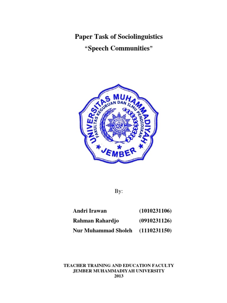 Speech Communities | PDF | Social Group | Linguistics