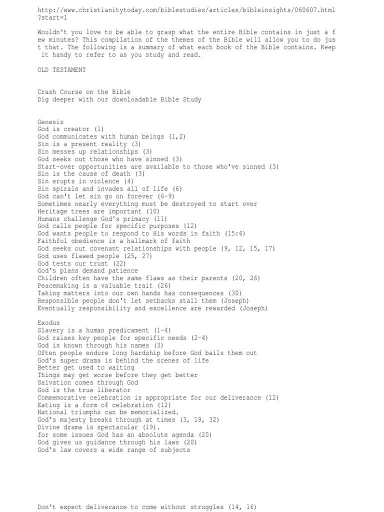 Bible Cliff Notes | PDF | Paul The Apostle | Jesus