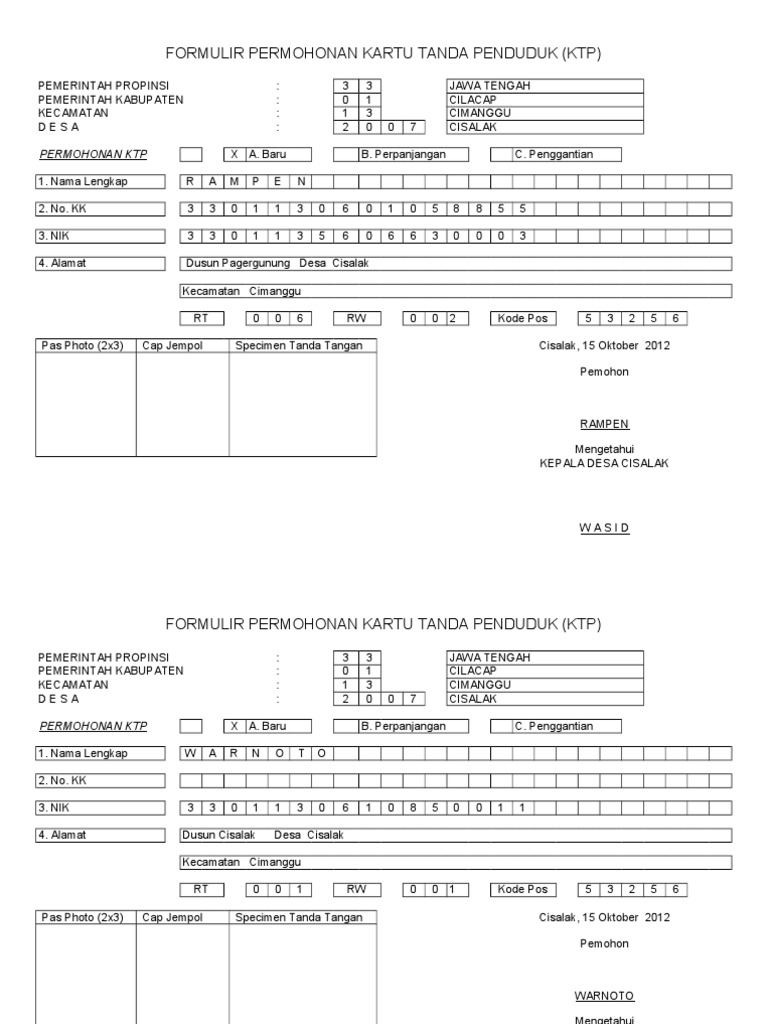 Blanko KTP Format Baru | PDF