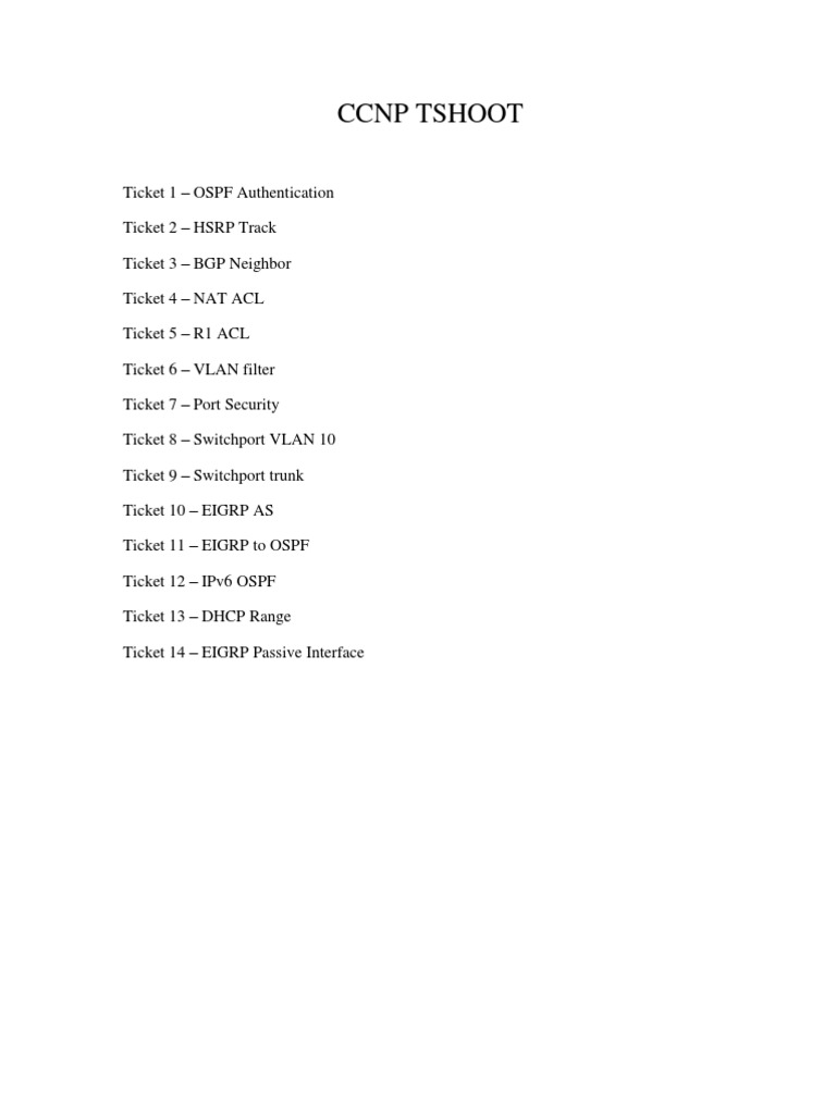 TSHOOT | PDF | Ip Address | I Pv6