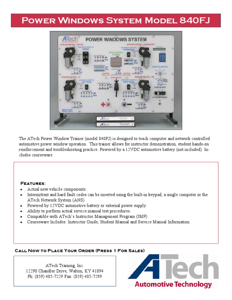Automotive Power Window Trainer | PDF