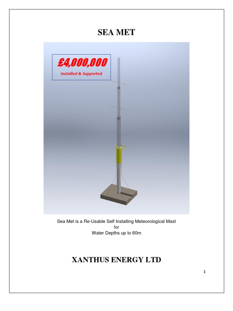 Sea Met - Self Installing Meteorological Mast | PDF | Wind Power ...