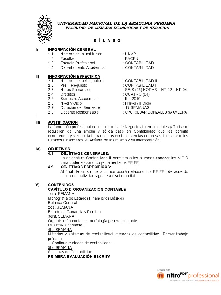 Contabilidad Ii Pdf Contabilidad Contabilidad Financiera