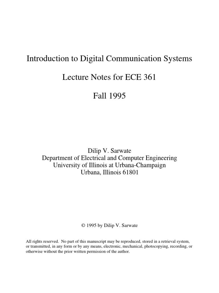 Digital Communications | PDF | Stochastic Process | Stationary Process