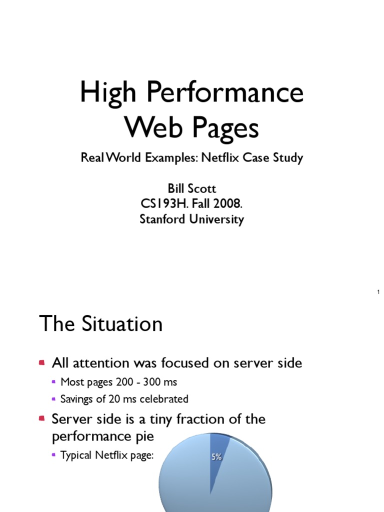 High Performance Web Pages - Real World Examples: Netflix Case Study ...