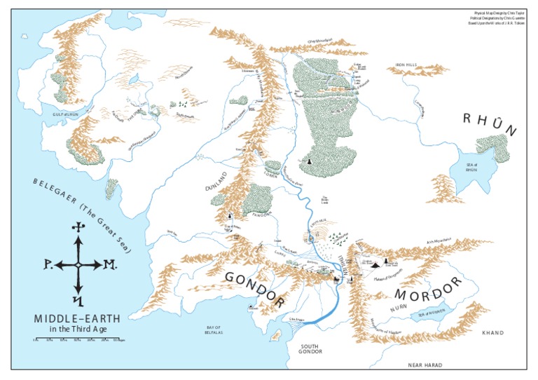 Detailed Map of Middle-earth | PDF | Art
