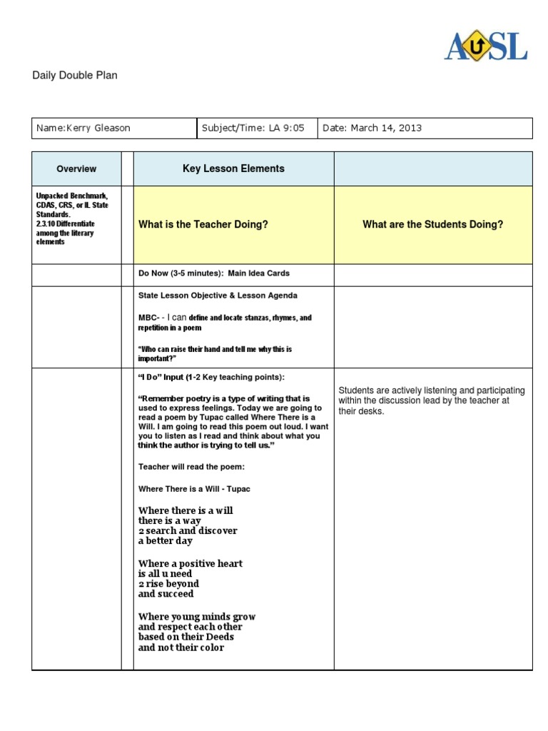 Poetry Lesson Plan | PDF | Rhyme | Poetry