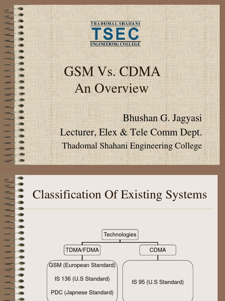 GSM vs CDMA: Mobile Technology Comparison | PDF