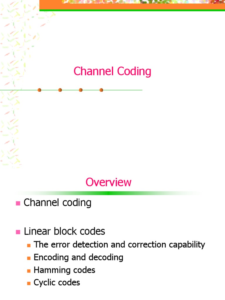 Channel Coding - Linear Block Codes | Error Detection And Correction ...