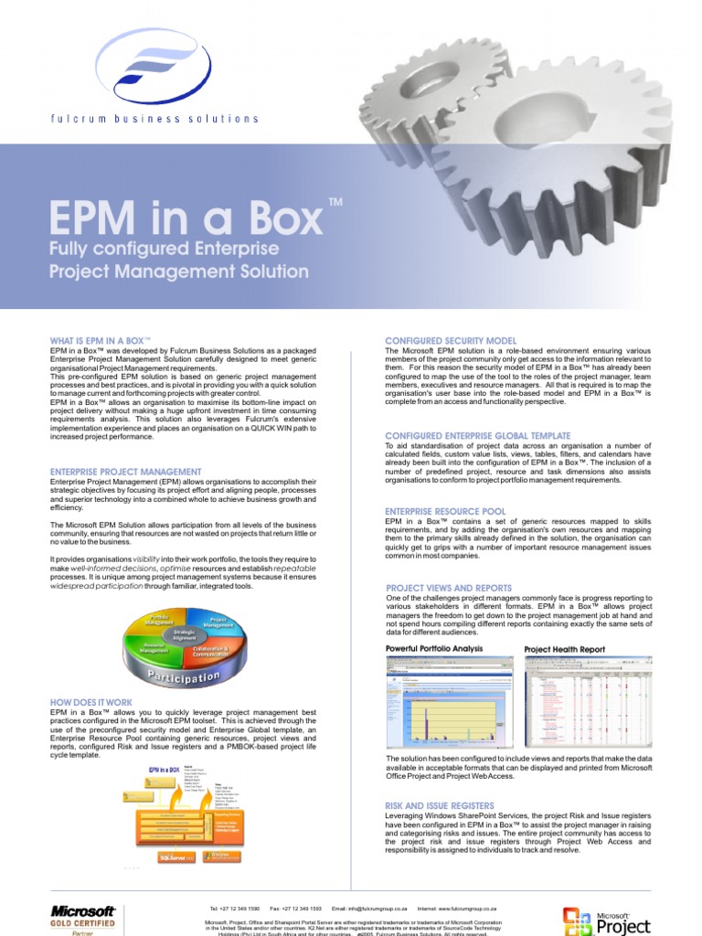 MS Epm | PDF | Share Point | Project Management