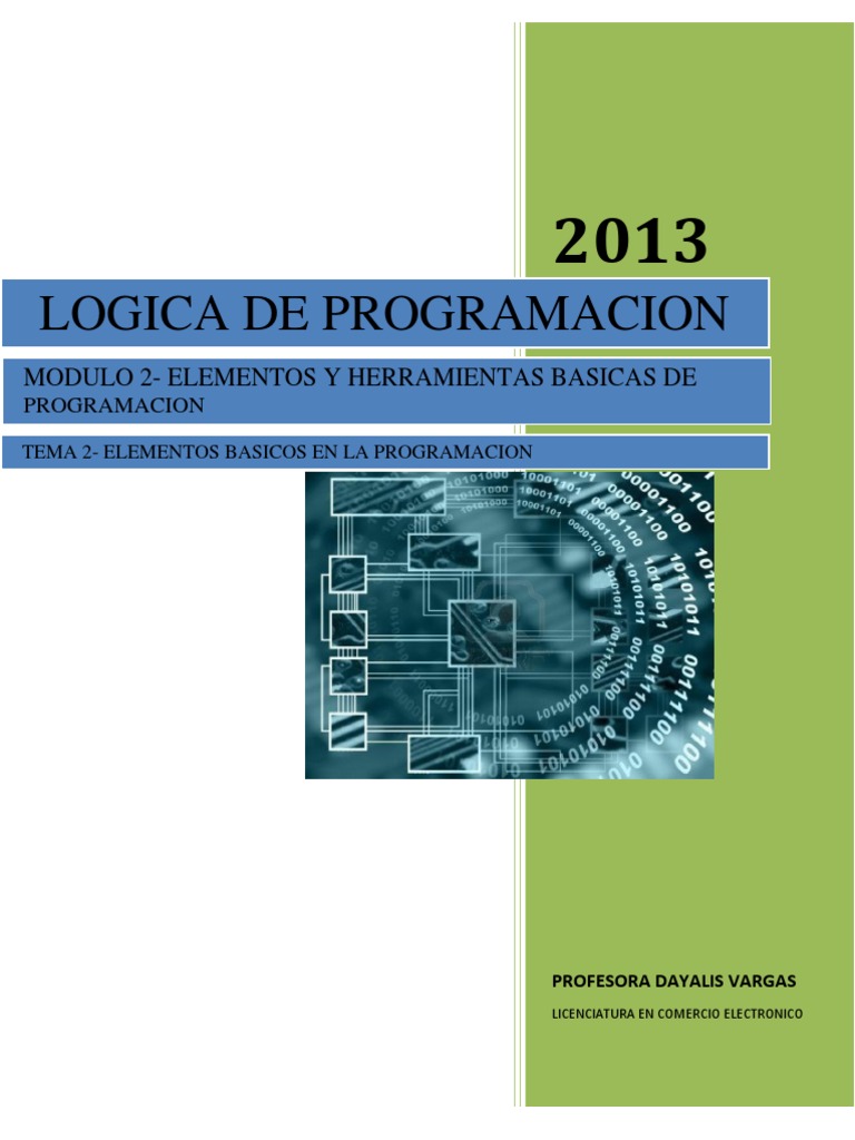 Tema 2-Elementos Basicos de Programacion | Algoritmos | Lenguaje de ...