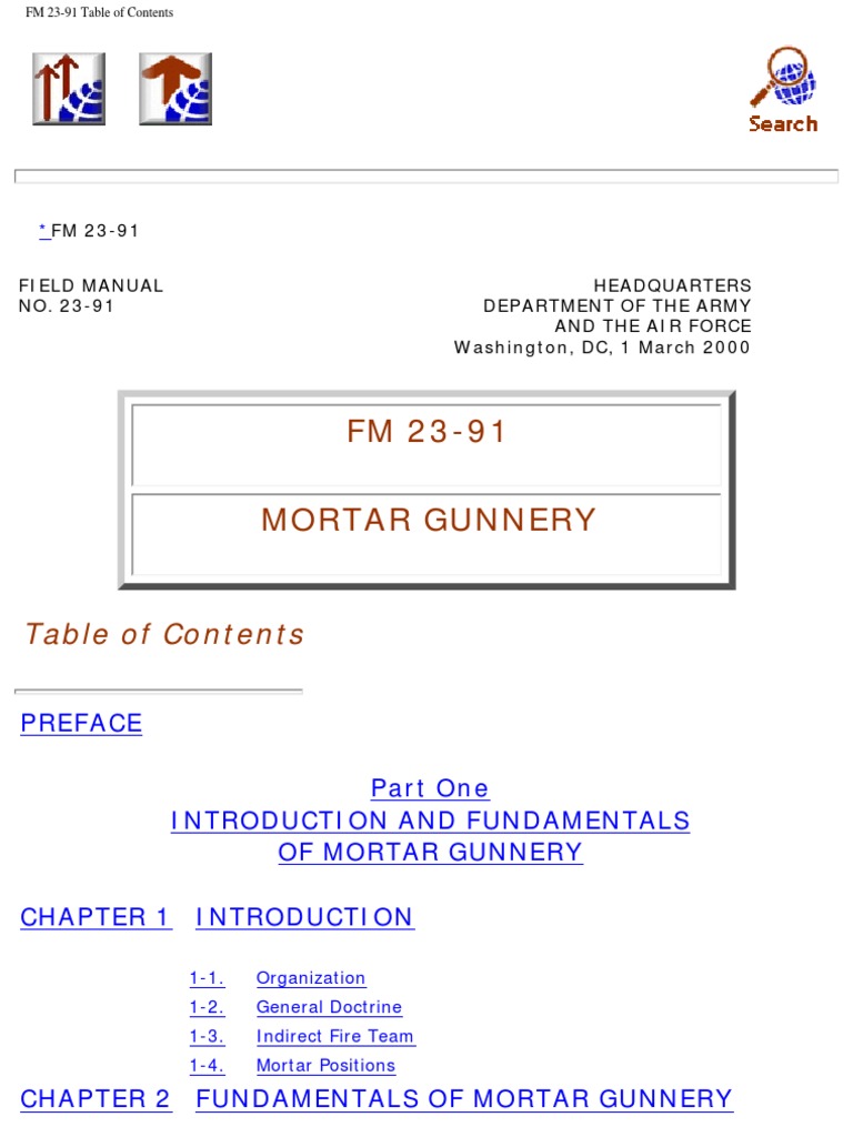Mortar Gunnery | PDF