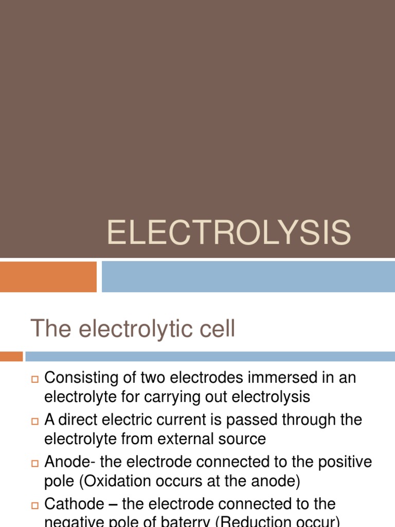 A Comprehensive Overview of Electrolysis: Processes, Applications, Laws ...