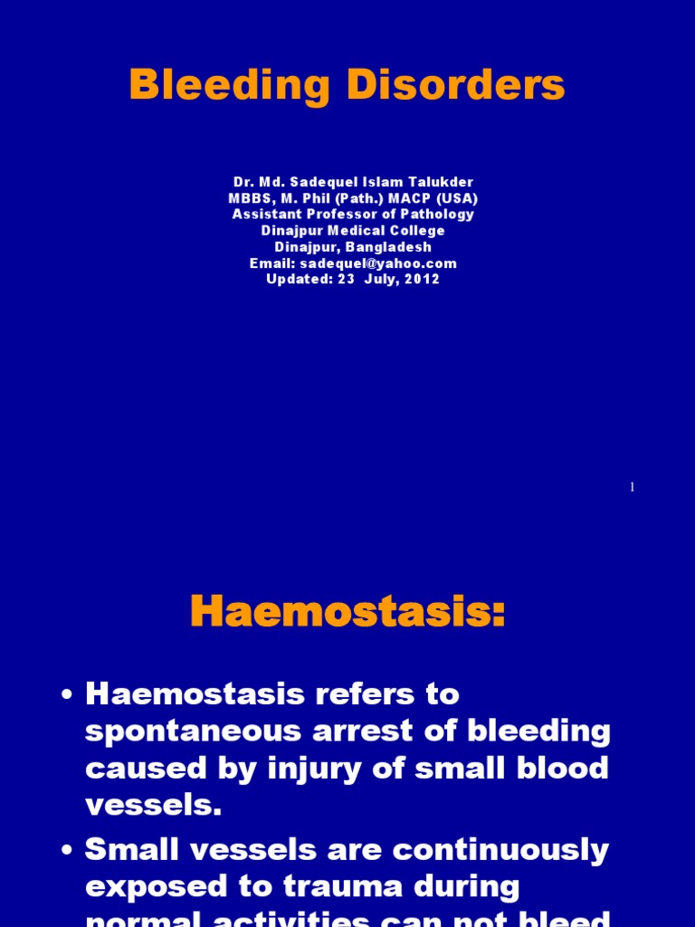 Bleeding Disorders | PDF