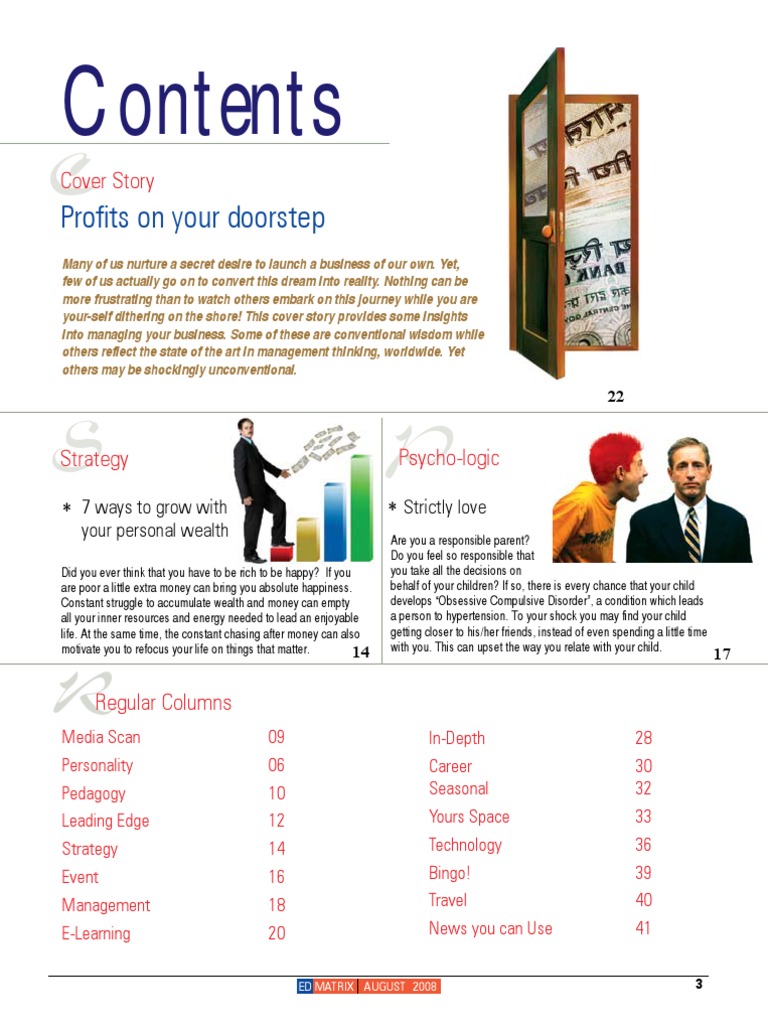 Ed Matrix Aug 2008 | PDF | Academic Degree | Academia