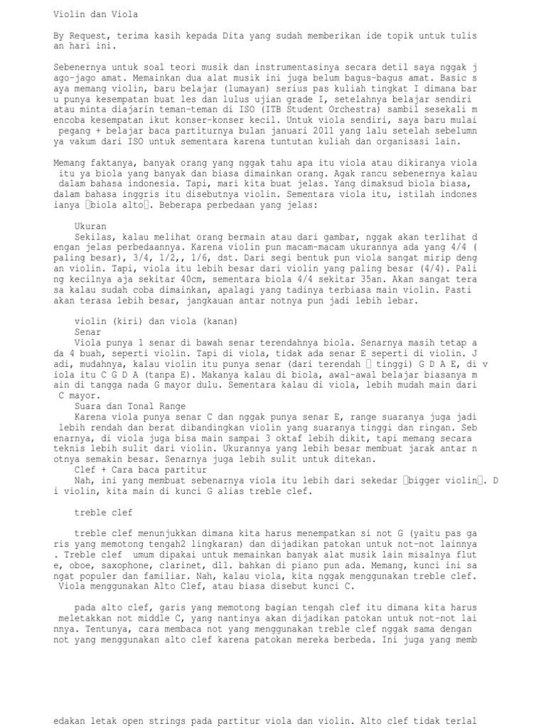 Violin Dan Viola | PDF | Seni