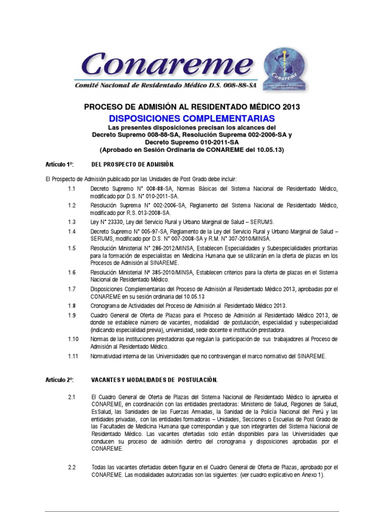 Disposiciones Complementarias 2013 | PDF