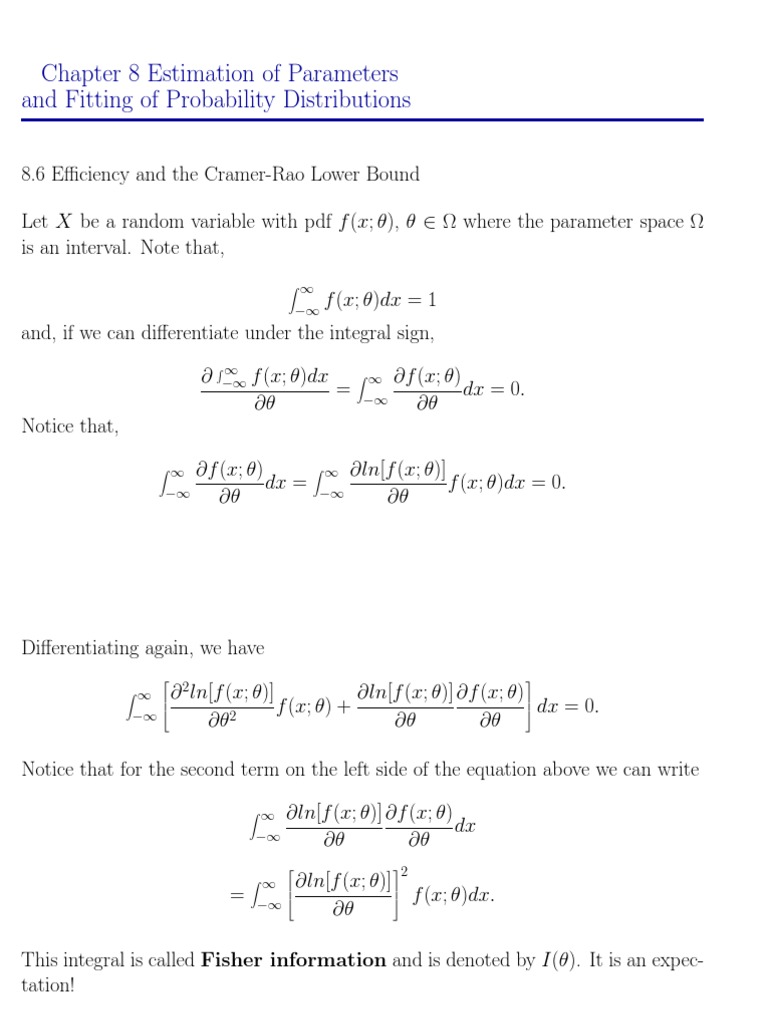 Chapter 8 Estimation of Parameters and Fitting of Probability Distributions | PDF | Estimator ...